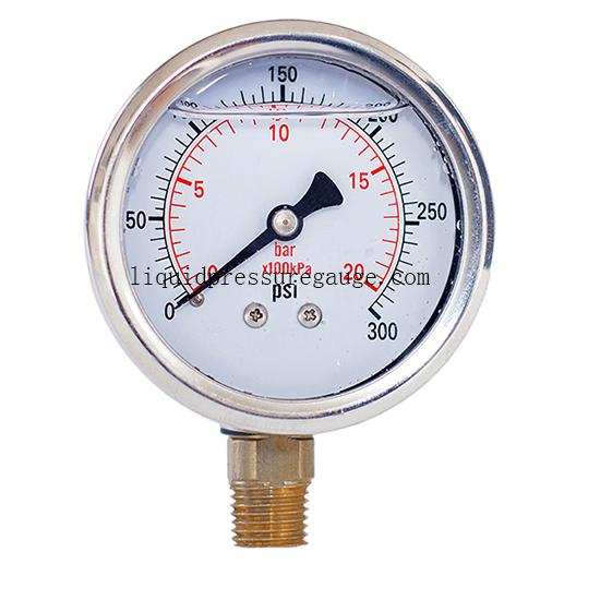 300 Psi Liquid Filled Pressure Gauges