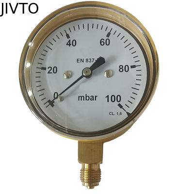 Lower Mount Pressure 15 Psi Low Pressure Water Gauge 2.5'' 63MM 1/8" NPT